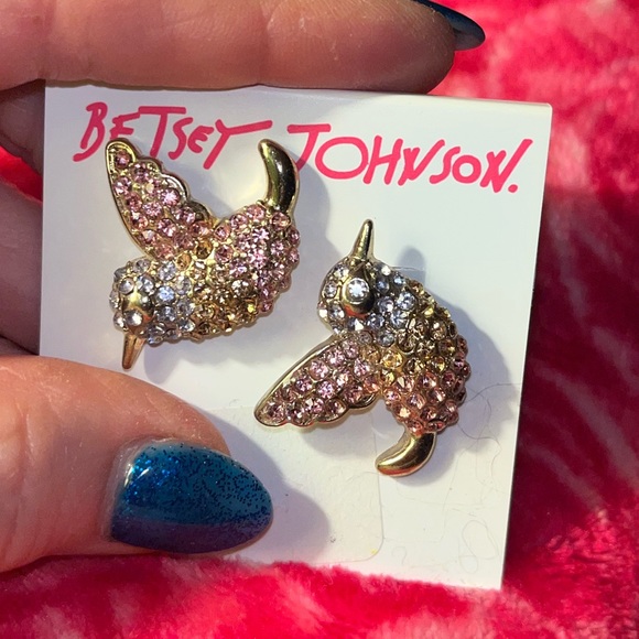 Betsey Johnson | Jewelry | Betsey Johnson Sparkly Bird Earrings | Poshmark